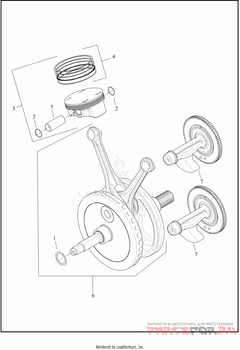 PISTONS AND FLYWHEEL ASSEMBLY - MILWAUKEE-EIGHT™ 114, MILWAUKEE-EIGHT ...
